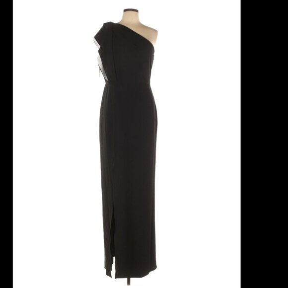 Halston Heritage | Dresses | New Halston Heritage Ruffle One Shoulder ...